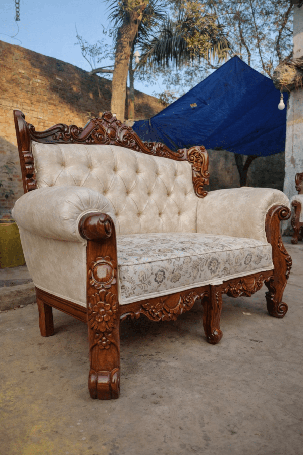 2+2+3 The Ivory Crown Hand-Carved Royal Sofa Set WS-2012 - The Dreams Art